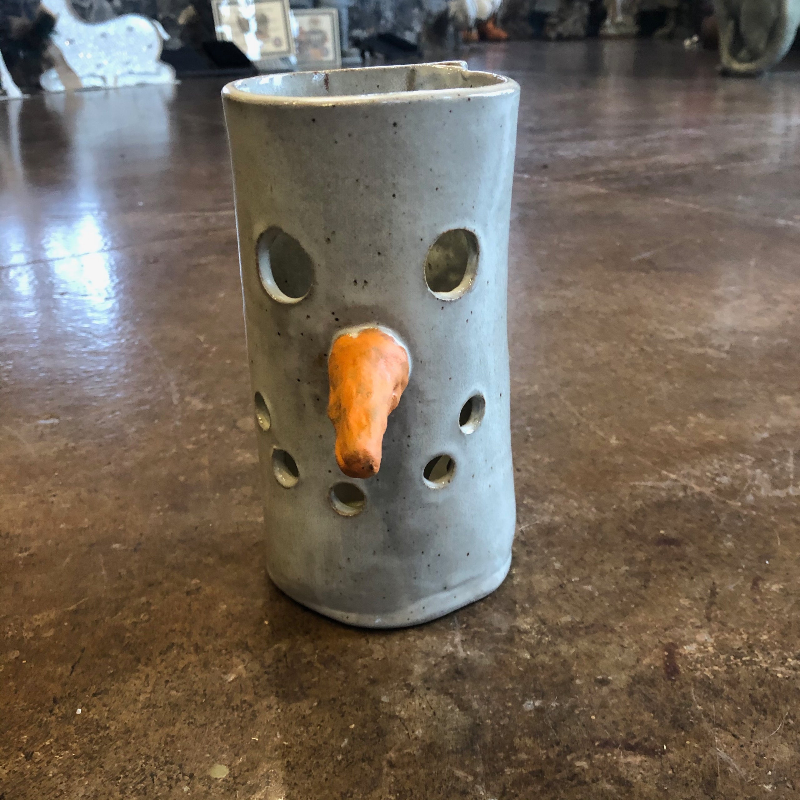 Snowman Luminary, Smile | DSLD Land Management Aquascapes